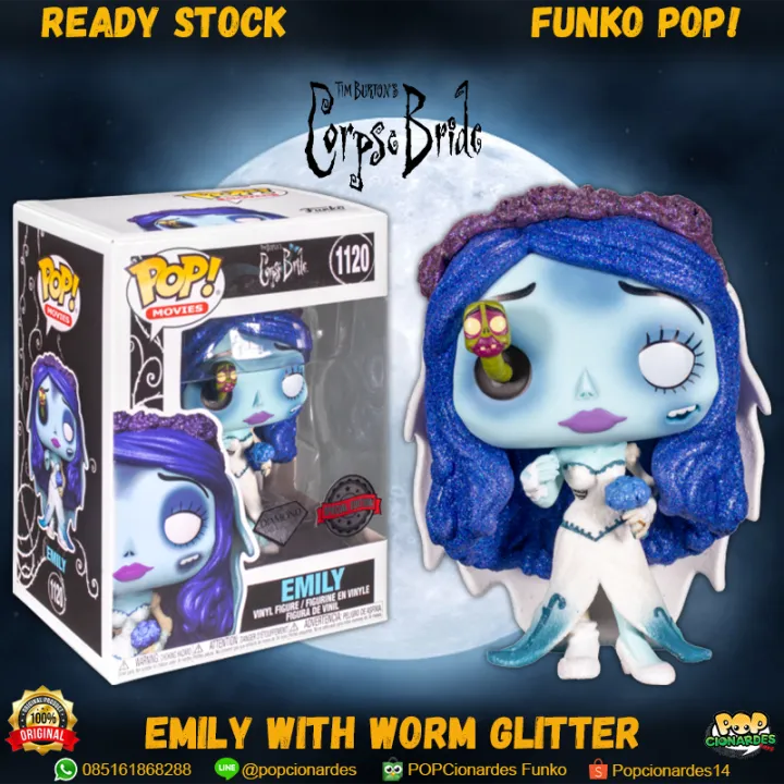 Funko POP! Movies - Corpse Bride - Emily with Maggot Worm Glitter #1120 ...