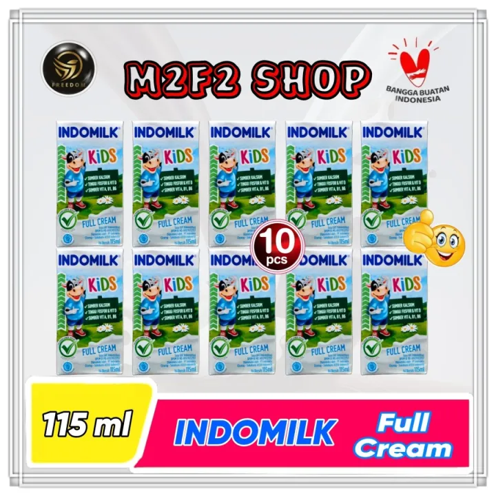 Susu Indomilk Kids Kotak UHT Full Cream - 115 ml (Kemasan 10 Pcs) | Lazada Indonesia