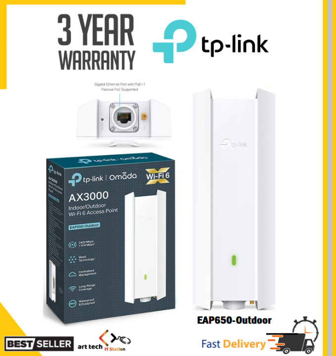 TP-Link Omada EAP650 Outdoor AX3000 Indoor Outdoor WiFi 6 Access Point | Lazada