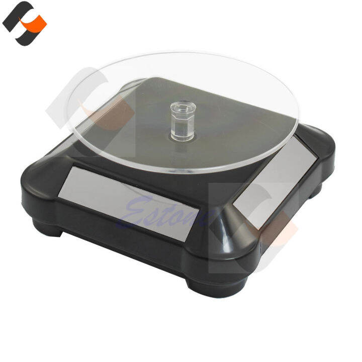KI Solar Showcase 360 Turntable Rotating Jewelry Watch Ring Display ...