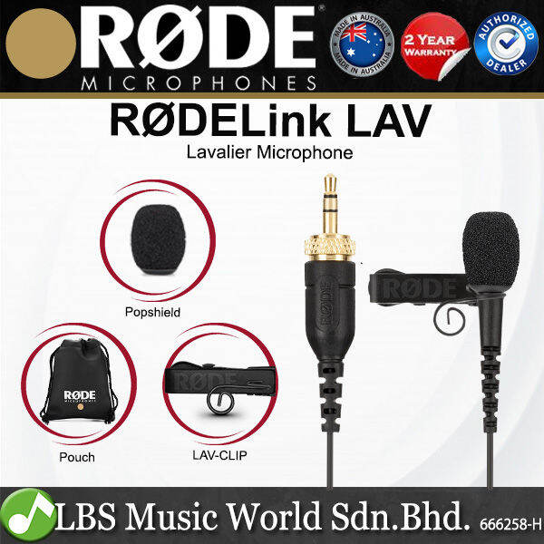 Rode RODELink Lav Omnidirectional Mic Locking Lavalier Microphone (RODE Link) | Lazada