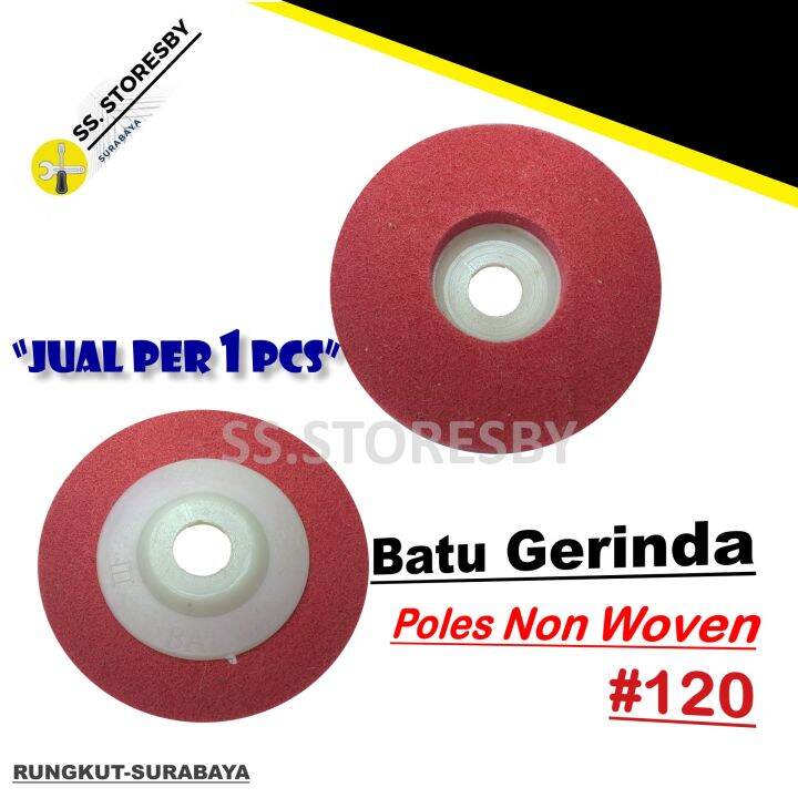 MATA GERINDA AMPLAS BATU GRINDA NON WOVEN 4 IN GRIT 120 SPON POLES ...