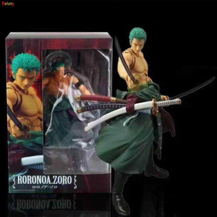 Movable Roronoa Zoro Mini Figure 20cm Height Model with Sword Portable ...