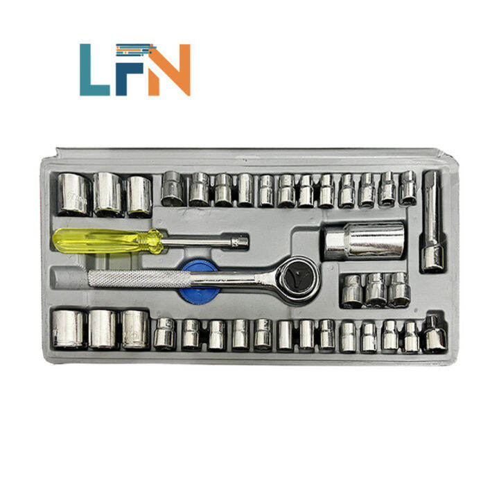 High Quality 40 Pcs Hand Tool Combination Socket Wrench Set 1/4 & 3/8 ...