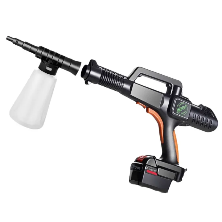 Portable cordless high-pressure power spray gun cleaning machine ...