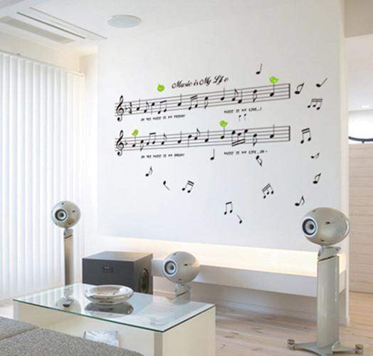 สติกเกอร์ดนตรีเพลง My Life Theme เพลงอุปกรณ์ตกแต่งห้องนอน & โน้ตเพลง ...