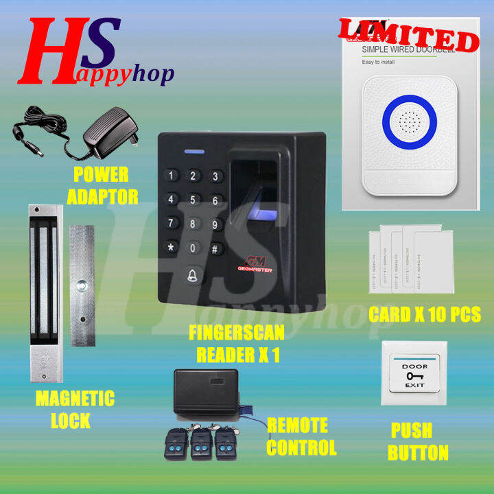 Geomaster Biometric Finger Scan Door Access Security System + Remote ...