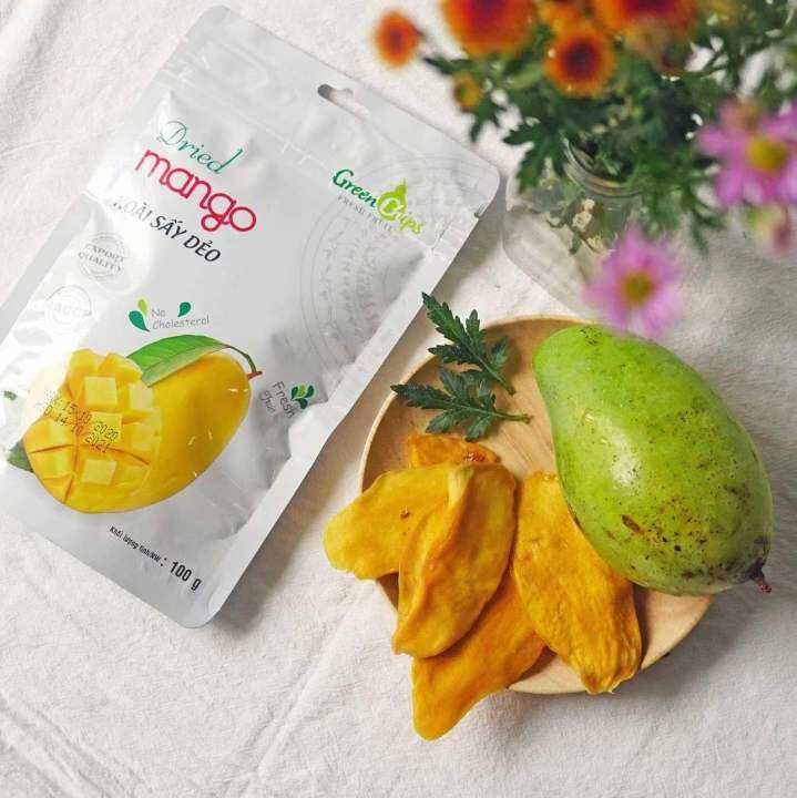 GREEN CHIPS DRIED MANGO 🇻🇳 | XOAI SAY DEO | 越南忙果干 100G | Lazada