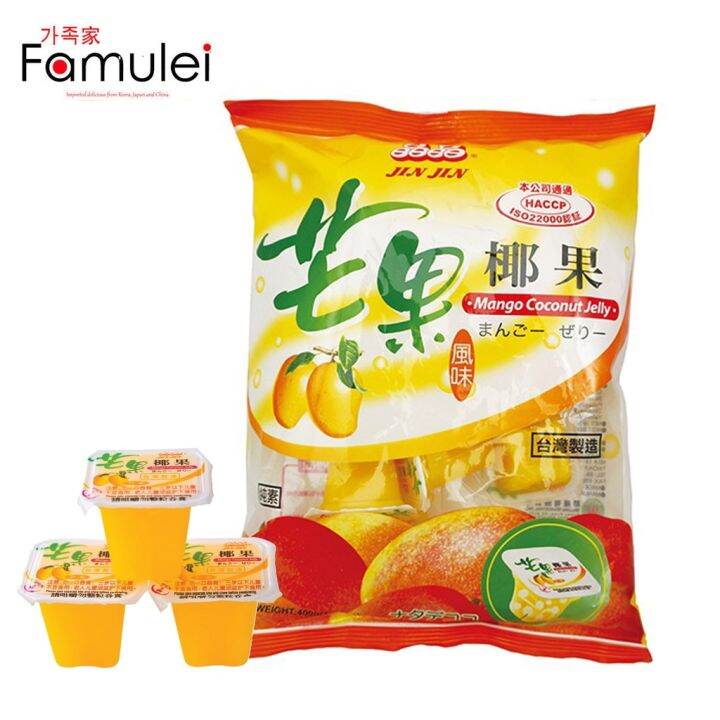 Jin Jin Taiwan Mango Jelly Cups with Coconut Jelly Chunks 400g | Lazada PH