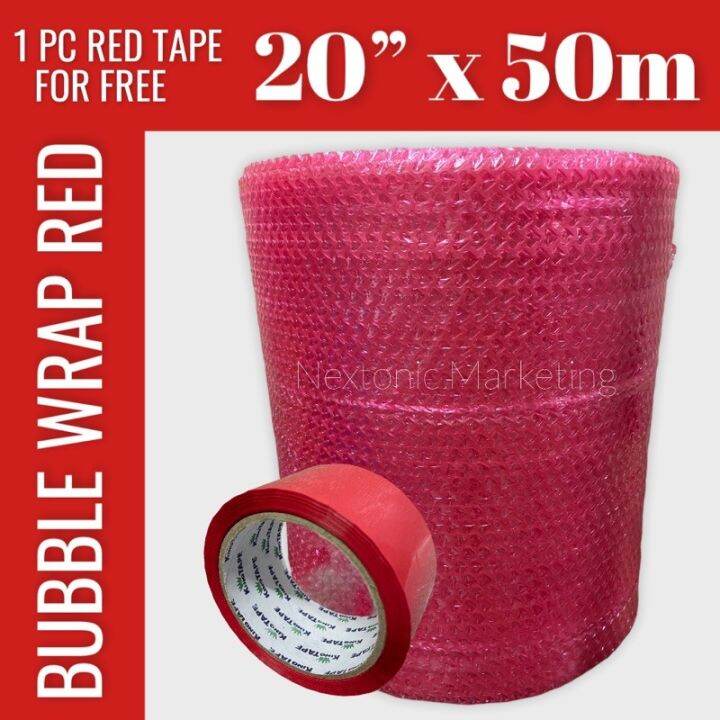 Bubble Wrap color Red 20” x 50m | Lazada PH