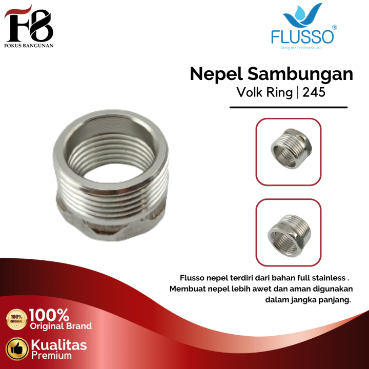 NEPEL SOCK DRAT DALAM 1/2 Fittingan air panas stainless | FLUSSO NEPEL VLUKRING ST | 245 ...