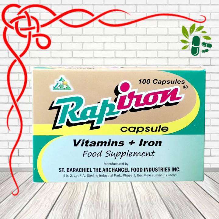 RAPIRON (Vitamins + iron) 100 Capsules | Lazada PH