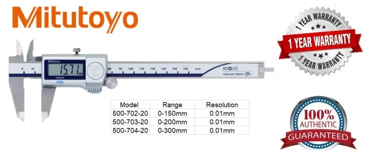 Mitutoyo ABSOLUTE Coolant Proof Caliper 500-703-20 | Lazada