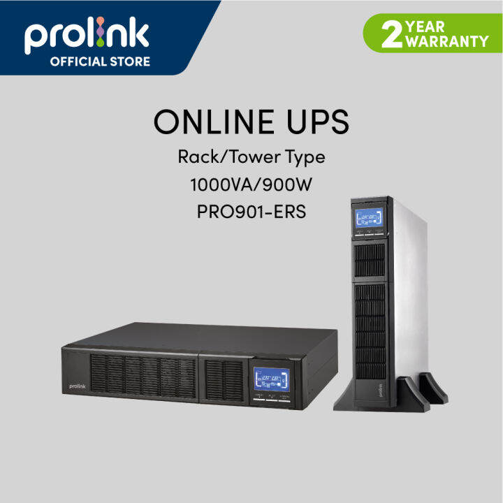 Prolink 1KVA / 900W Pure Sine Wave Online UPS with AVR Computer Server ...