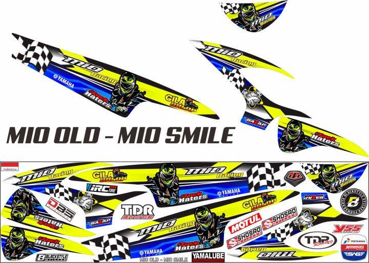 STRIPING MOTOR MIO LAMA / STIKER VARIASI BUAT YAMAHA MIO SMILE / MIO ...
