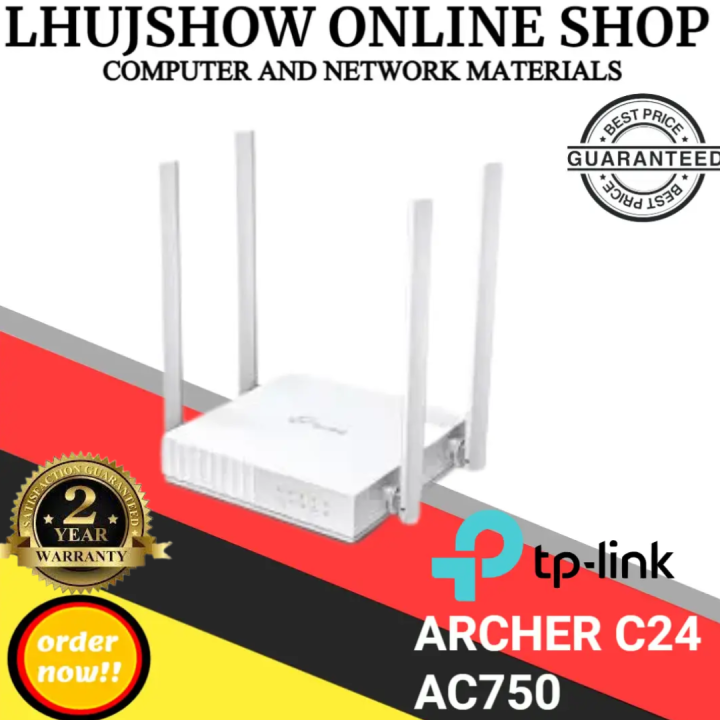 TP-LINK ARCHER C24 AC750 Dual Band Wi-Fi Router | Lazada PH