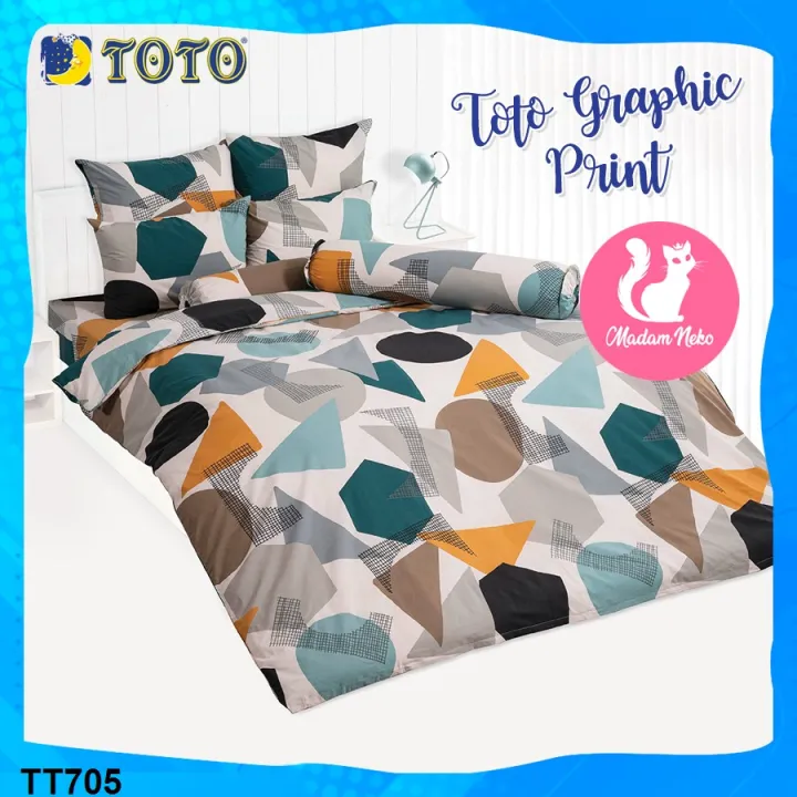 TOTO ครบเซ็ต 6 ฟุต | ผ้าปูที่นอน+ผ้านวม (นวมใยบาง) พิมพ์ลาย กราฟฟิก ...