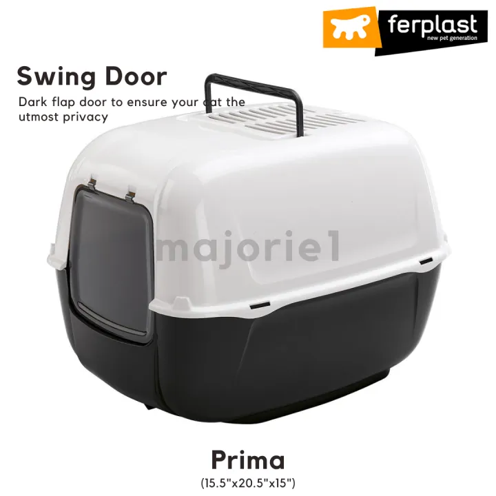 Ferplast Toilet Home Prima Cat Litter Box 15.5"x20.5"x15" | Lazada PH