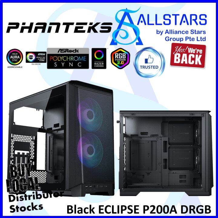 (ALLSTARS : We Are Back / DIY Promo) Phanteks Eclipse P200A ITX Chassis (PH-EC200ATG-DBK01 ...
