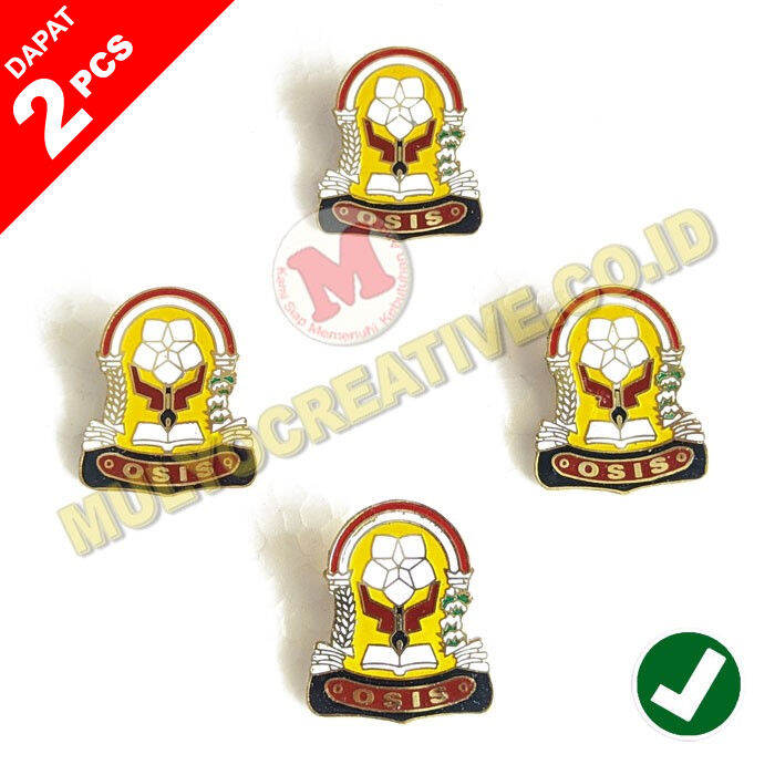 Pin Logo Osis Bahan Full Logam Lencana Pin Osis Atribut Sekolah/2pcs ...