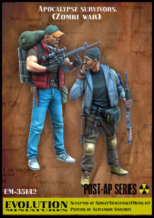 1/35, Apocalypse Survivors (Zombi War), Resin Model Soldier GK ...