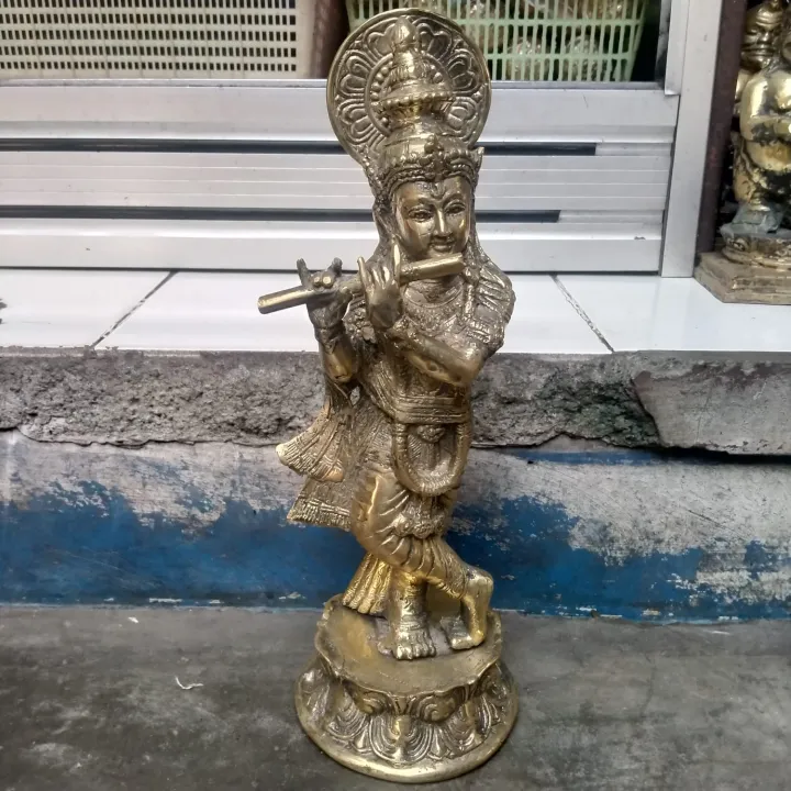 Patung Bentuk Dewa Krisna Sedang Tiup Suling | Lazada Indonesia