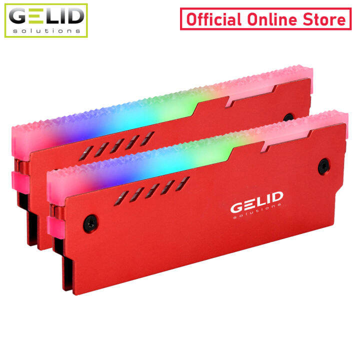 [Gelid Solutions Store] Gelid LUMEN RGB RAM COOLER (RED) | Lazada.co.th
