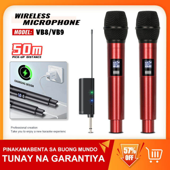 VB8/VB9 Orihinal na Propesyonal na Handheld Wireless Microphone Indoor Outdoor UHF Lumulutang na ...