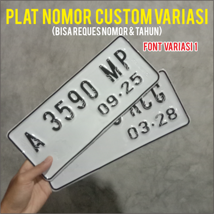 [mirah variasi] plat nomor variasi 01 / plat nomor unik / plat custom ...