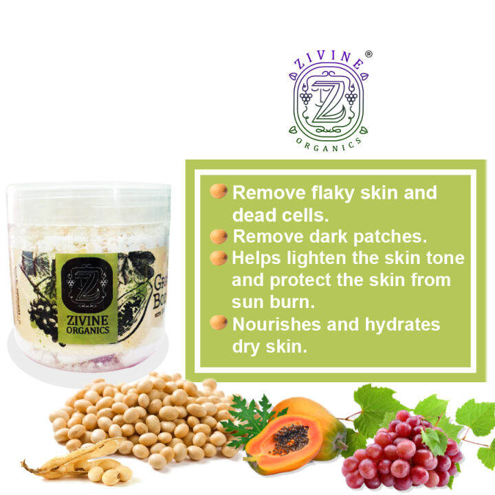 Soya Milk Bodyscrub with Grapeseed and Papaya by Zivine Organics ...