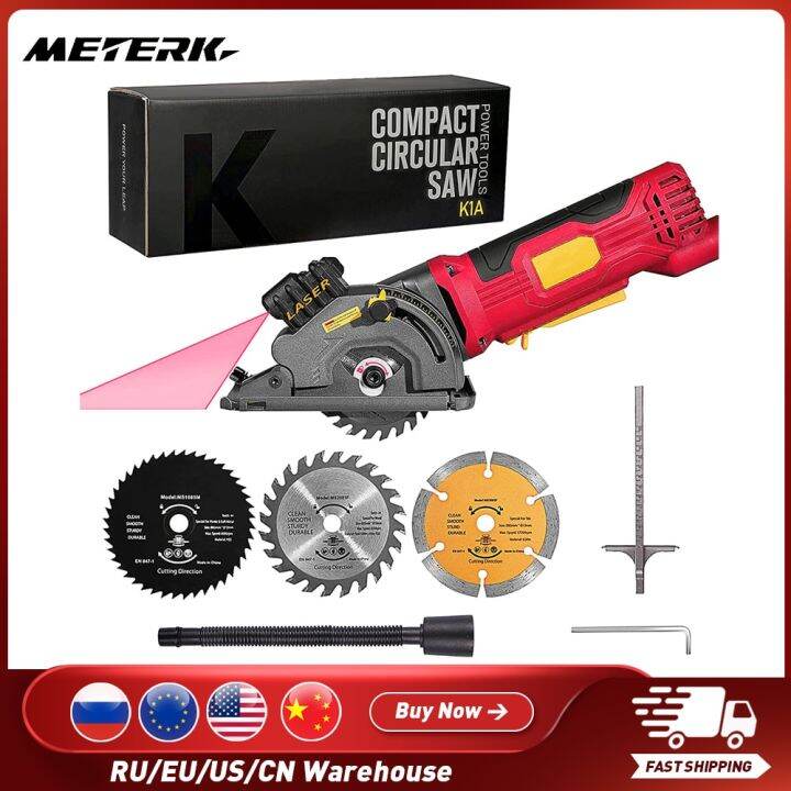 580W Mini Circular Saw 4.8Amp Compact 3700RPM With Laser Guide Scale ...
