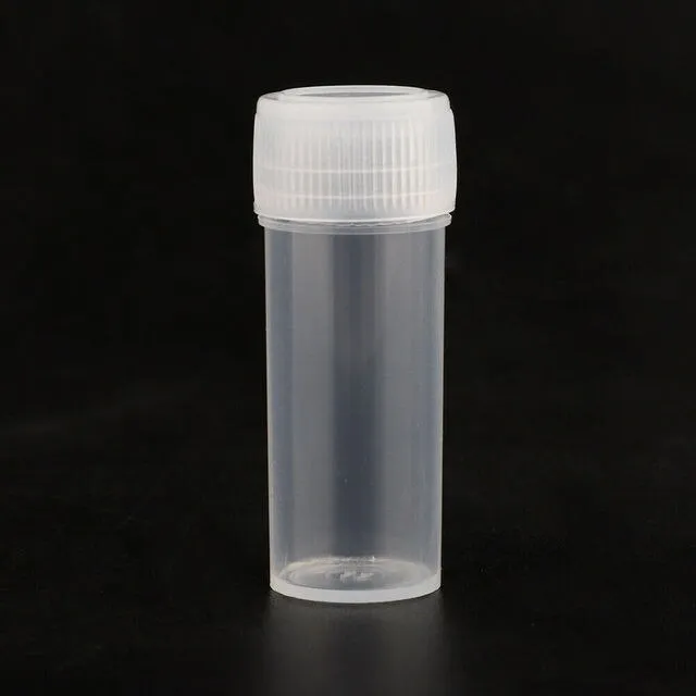 1pc 5ml Plastic Abs Sample Bottle Test Tube Laboratory Well Transparent ...