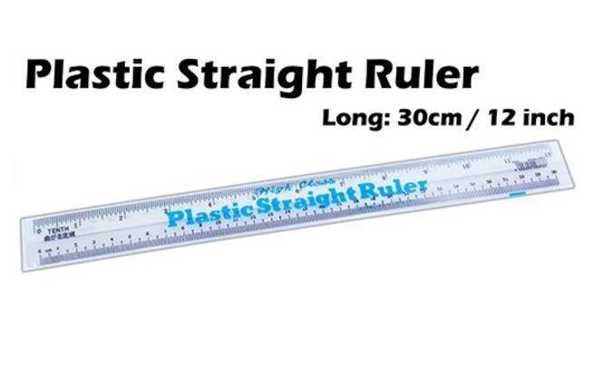Plastic Straight Ruler 30cm (12”) / Pembaris Plastik Panjang 12 Inci | Lazada