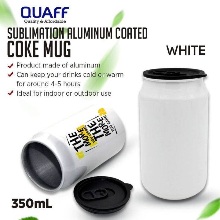 Quaff Sublimation Coke Mug Aluminum 350ml white | Lazada PH