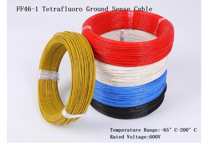 0.35mm² Teflon Tinned High Temperature Resistant Eire FF46-1 Multi-Color Tetrafluoro Ground ...