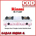 RINNAI RI-712AF Kompor Gas 2 Tungku Jumbo Stenlies Steel - Motif Bunga ...