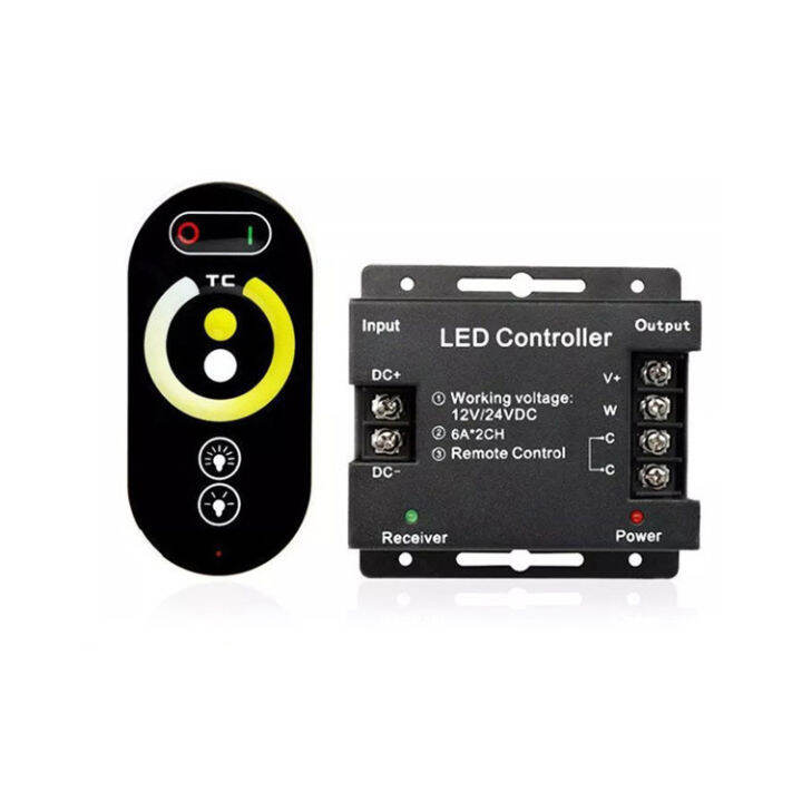 6-key RF 2835 5050 dual color temperature LED Strip controller DC12-24V ...
