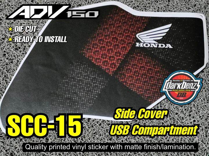 HONDA ADV 150 Side Cover USB Compartment Sticker Decals - 20 Ideal ...