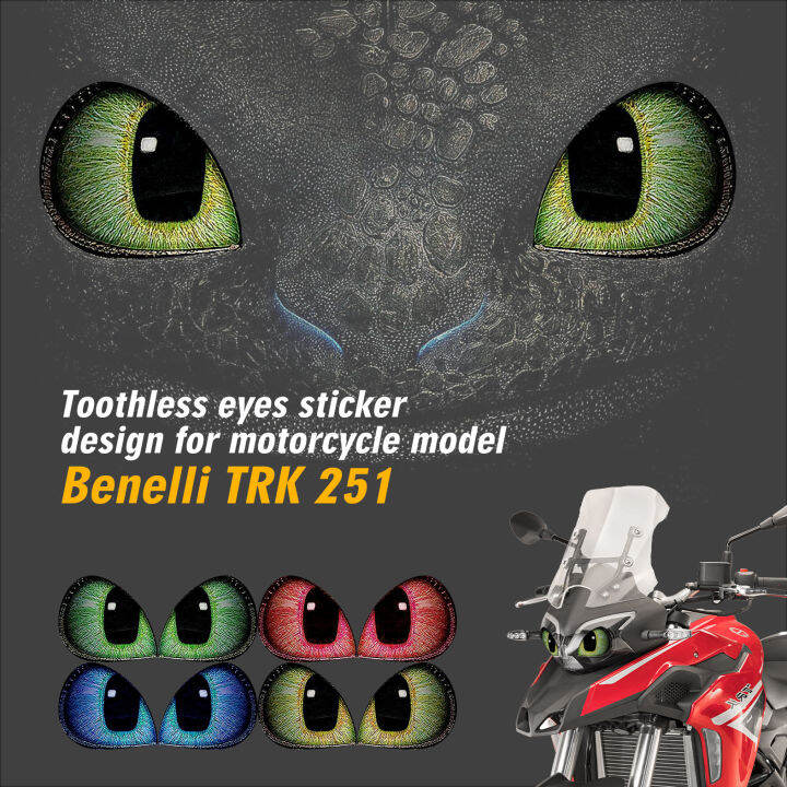 Toothless Eyes Headlight Sticker for Benelli TRK 251 Buy3 get1 Free ...