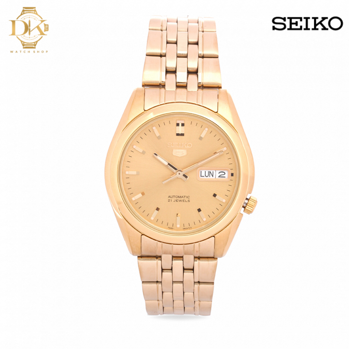 Seiko 5 Sport Automatic SNK366K1 Gold All Stainless Steel Men's Watch ...
