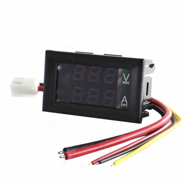 【siap kirim】Alat Pengukur Listrik Voltmeter Ammeter LED Mini Digital Voltmeter Ammeter DC 100V ...