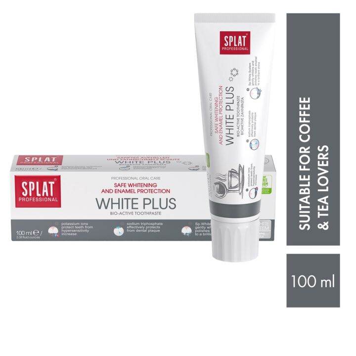 SPLAT Professional WHITE PLUS bio-active toothpaste 100ml | Lazada PH