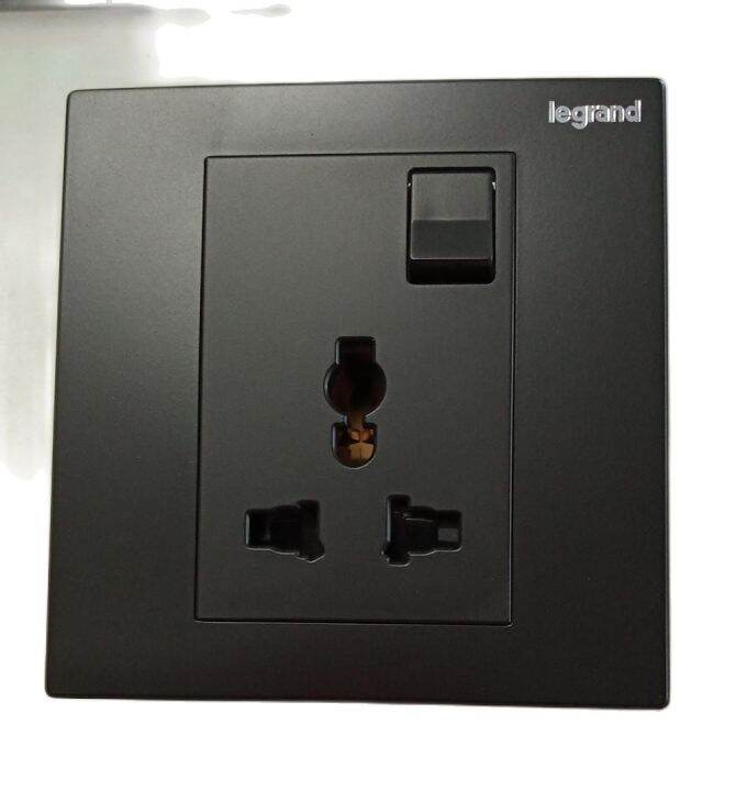Legrand Galion 13A Multistandard Switch Socket WHITE /Matt Black C ...