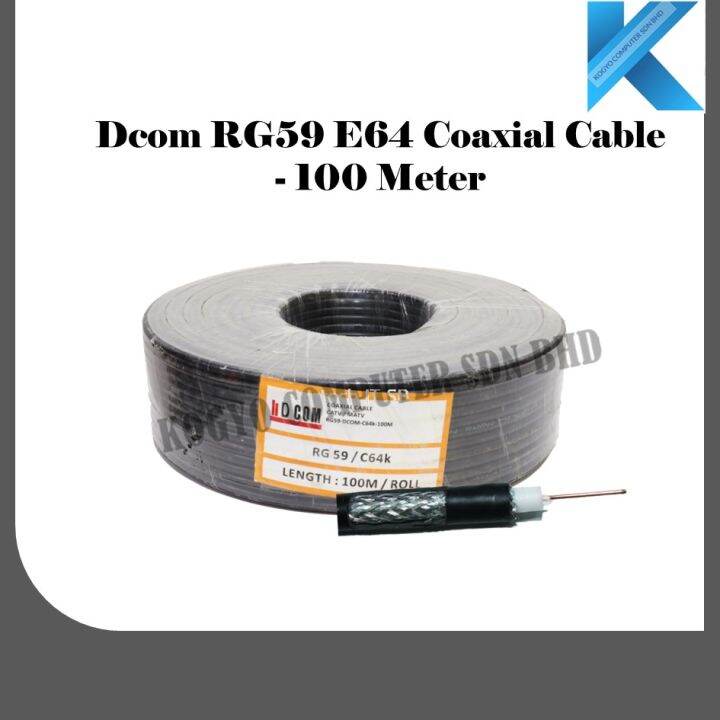 Dcom RG59 E64 Coaxial Cable - 100 Meter | Lazada