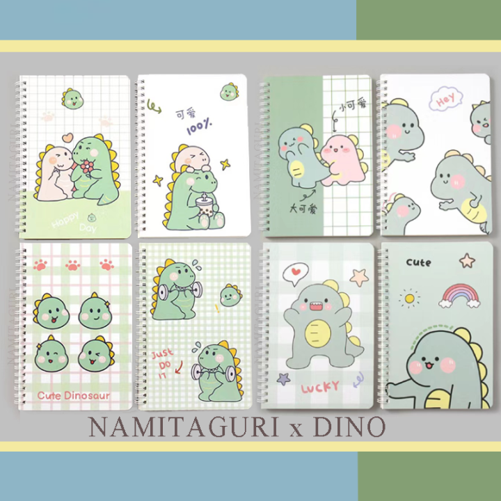 Baby Dino Cartoon Coil Notebook A5 / A7 | Random Dinosaur Print | Cute ...