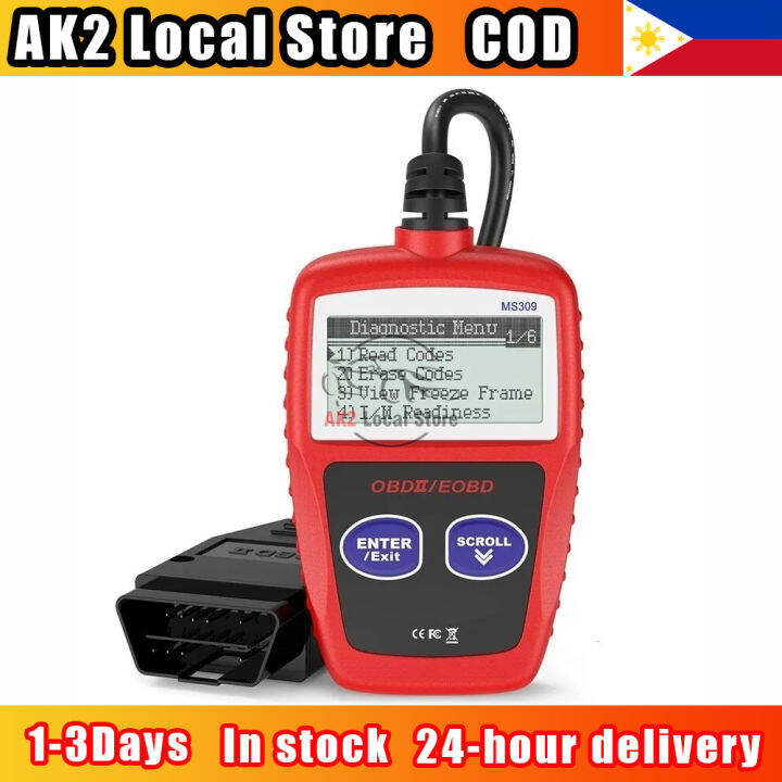 MS309 OBD2 Car Code Reader EOBD Scanner Data Tester Scan Diagnostic ...