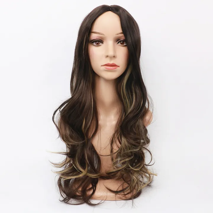Fang Fang Highlight Lace Front Human Hair Wig Honey Blonde Brown Pre ...