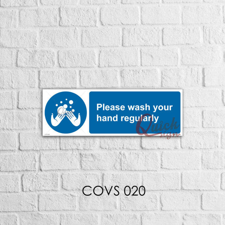 [Quicksign™] Safety Signage | Please wash your hand regularly ...