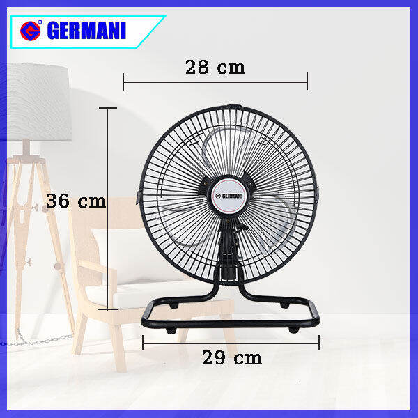 Germani Mini Industrial Desk Fan Electric Fan Desk Fan 3 Speed Push ...