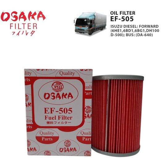 Osaka EF-505 9-88513-116-0 Fuel Filter Isuzu Diesel Forward 6HE1,6BD1,6BG1,DH100,D-500 Bus ...